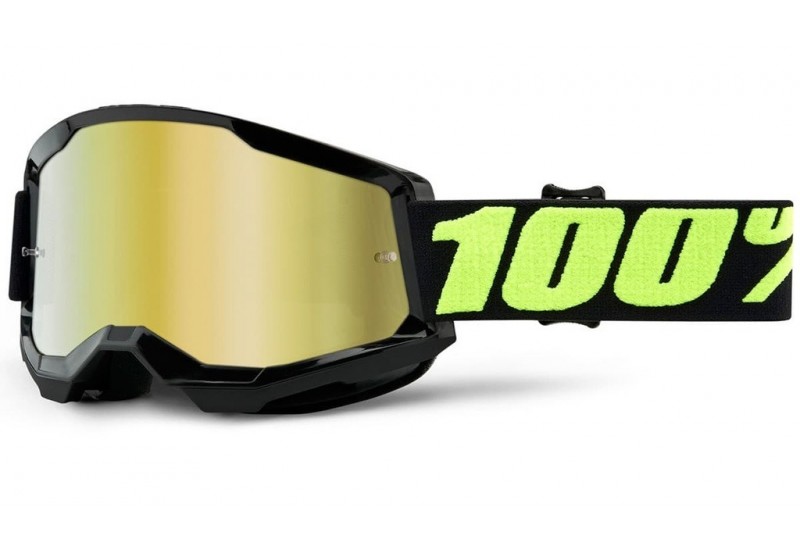 Gafas Goggle 100% Strata 2 Upsol Bicicleta Bmx Lente Dorado